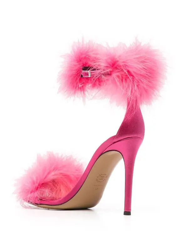 Alexandre Vauthier Feather Detail Open-toe Sandals