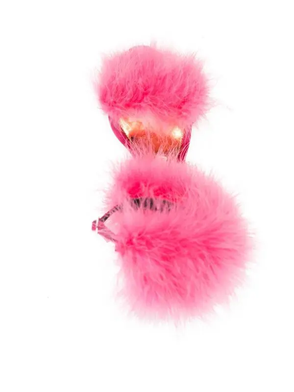 Alexandre Vauthier Feather Detail Open-toe Sandals