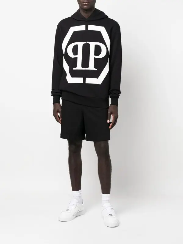 Philipp Plein Logo-print Long-sleeved Hoodie