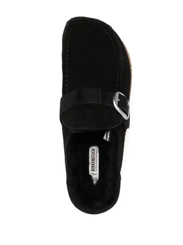 BIRKENSTOCK Buckley Shearling Sandals - Black