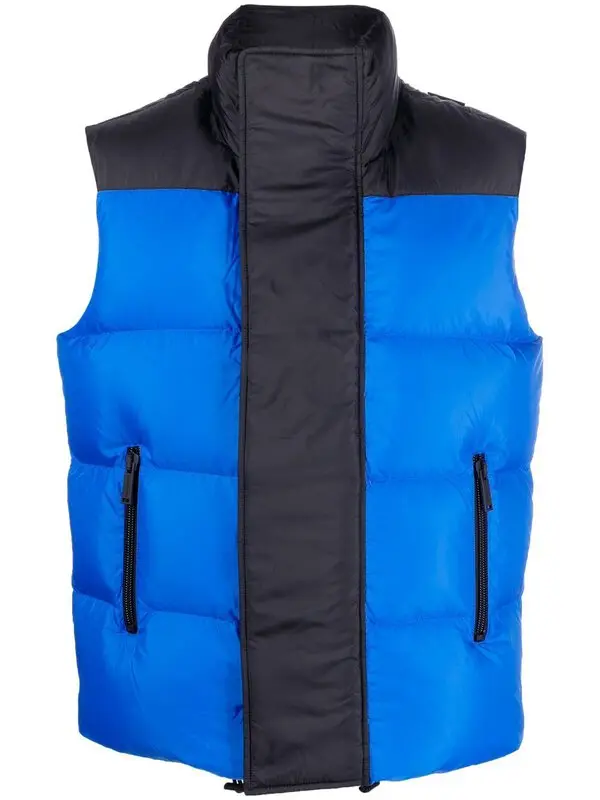 Dsquared2 Logo-print Duck-feather Gilet - Blue