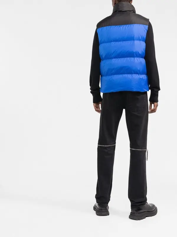 Dsquared2 Logo-print Duck-feather Gilet - Blue