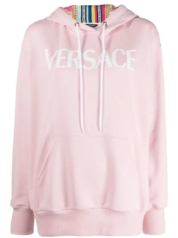 Versace Panelled Print Hooded Sweatshirt
