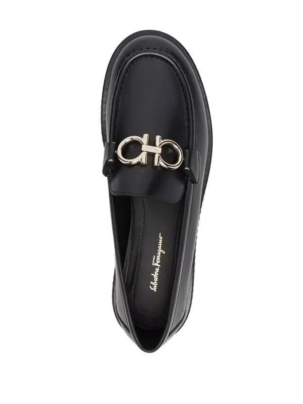 FERRAGAMO Rolo Chunky Leather Loafers
