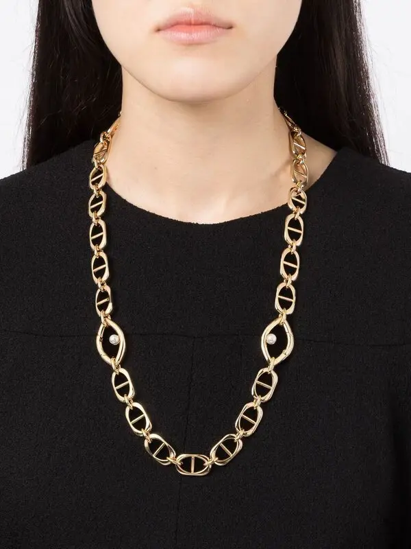 CAPSULE ELEVEN Pearl-embellished Chain Necklace