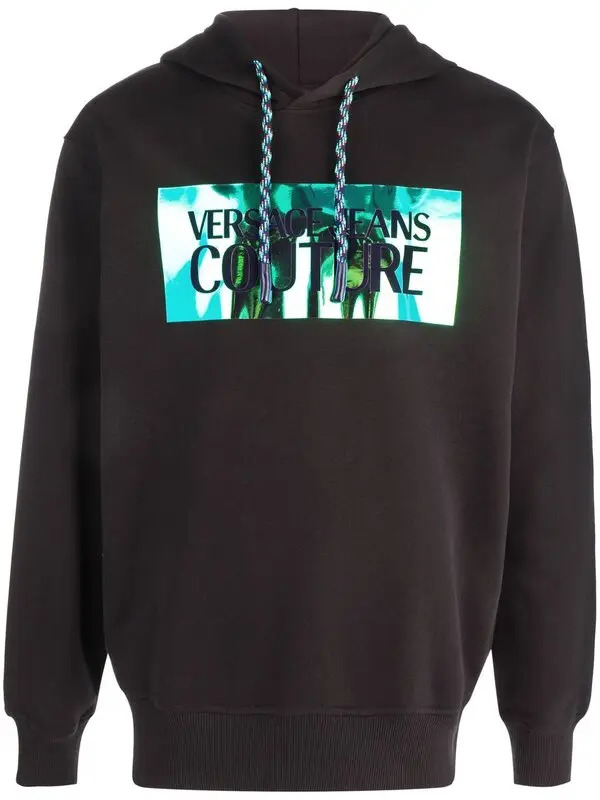 Versace Logo-print Hoodie - Black