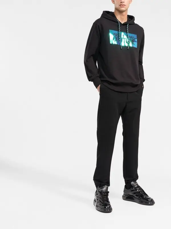 Versace Logo-print Hoodie - Black