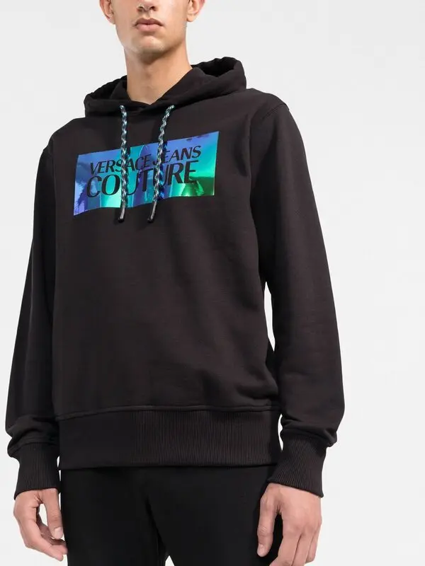 Versace Logo-print Hoodie - Black