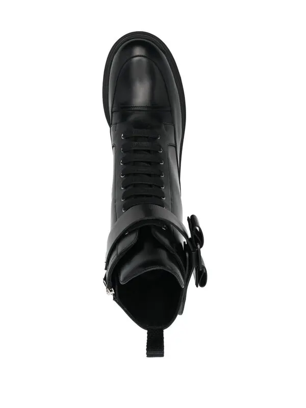 FERRAGAMO Leather Combat Boots
