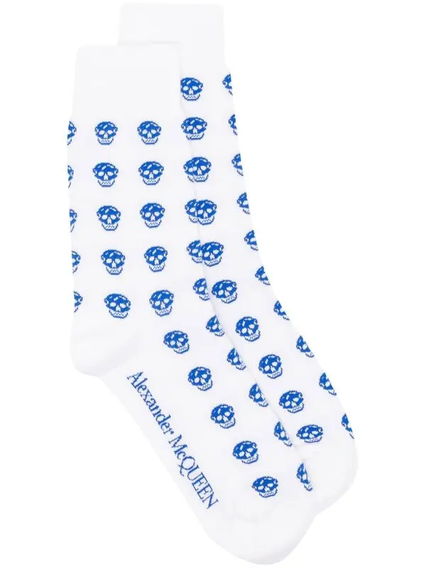 Alexander McQueen Skull-print Cotton Socks