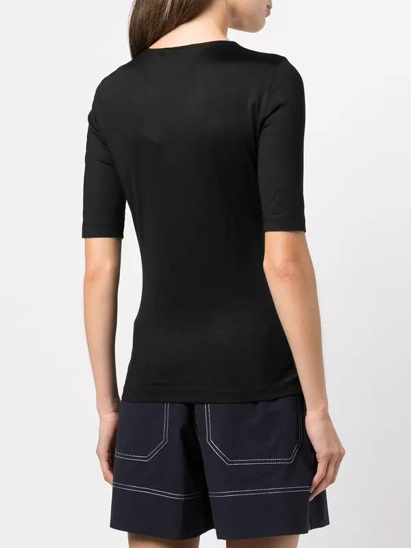Akris Fitted Short-sleeve Knit Top