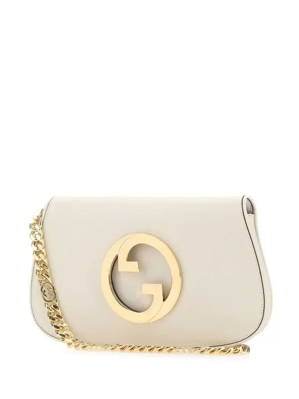Gucci Blondie Leather Shoulder Bag - White