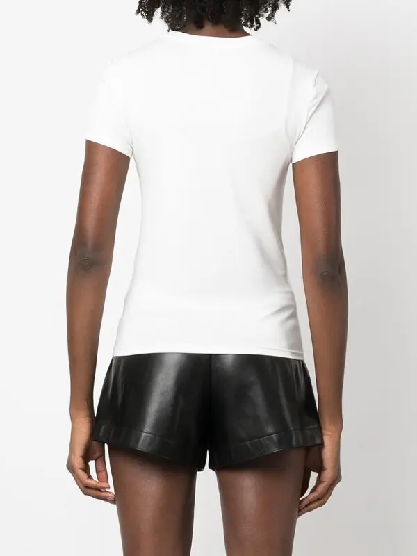 Patrizia Pepe Rhinestone Logo T-shirt - White