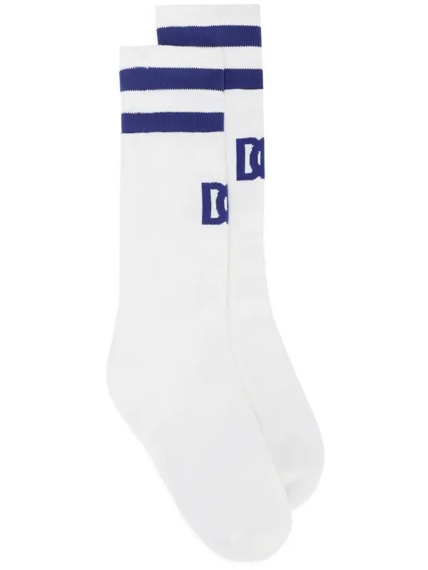 Dolce & Gabbana Logo Jacquard Socks - White
