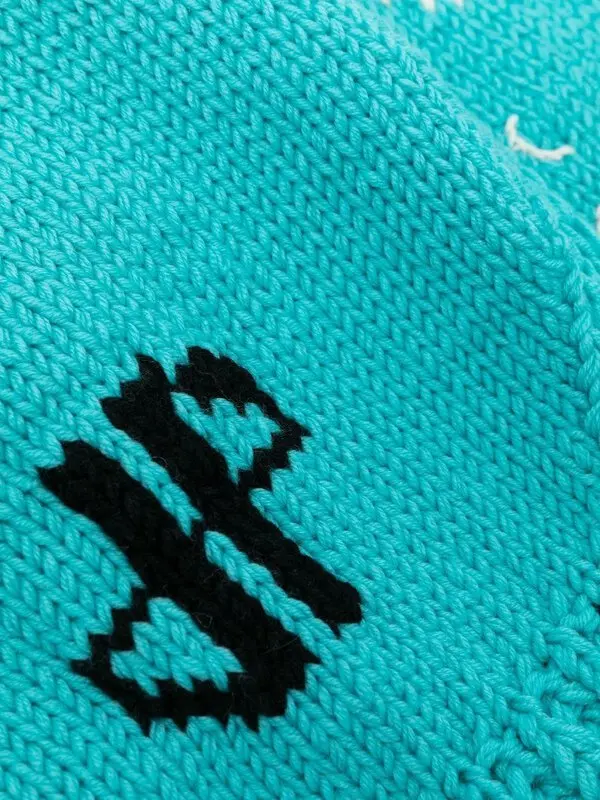 PATOU Intarsia Logo-knit Scarf