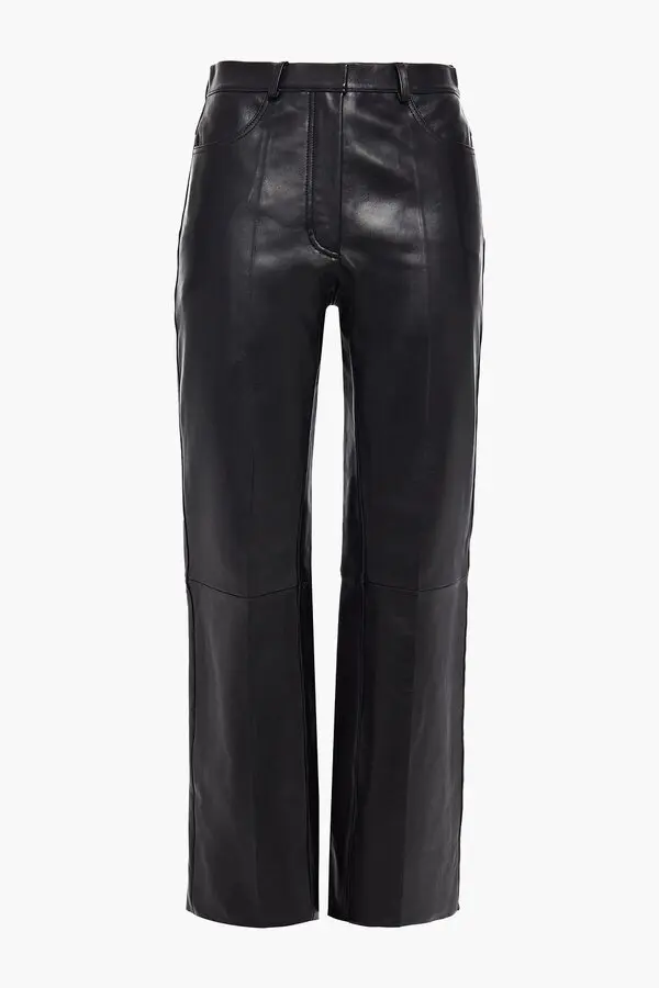 Sandro Evy Leather Straightleg Pants