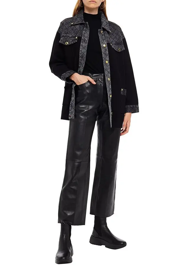 Sandro Evy Leather Straightleg Pants