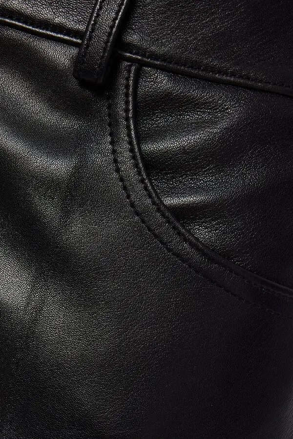 Sandro Evy Leather Straightleg Pants