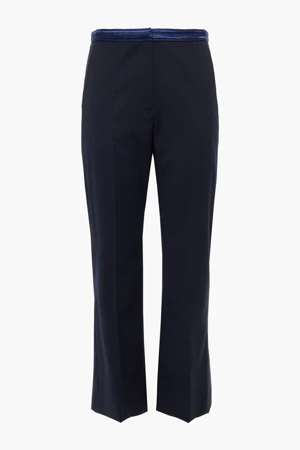 Sandro Embroidered Twill Kick-flare Pants