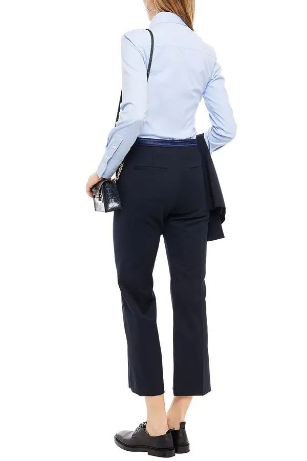 Sandro Embroidered Twill Kick-flare Pants