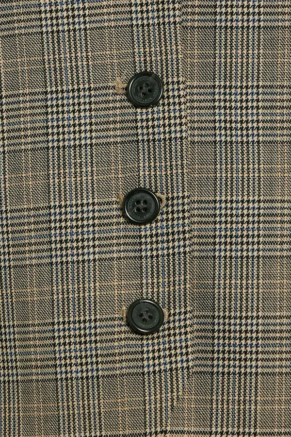 NILI LOTAN Colin Checked Wool Vest