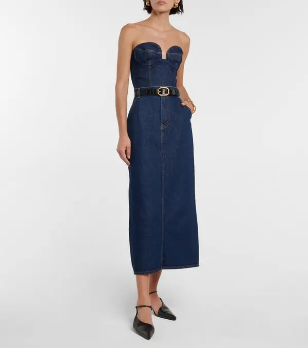 Magda Butrym Denim Midi Skirt