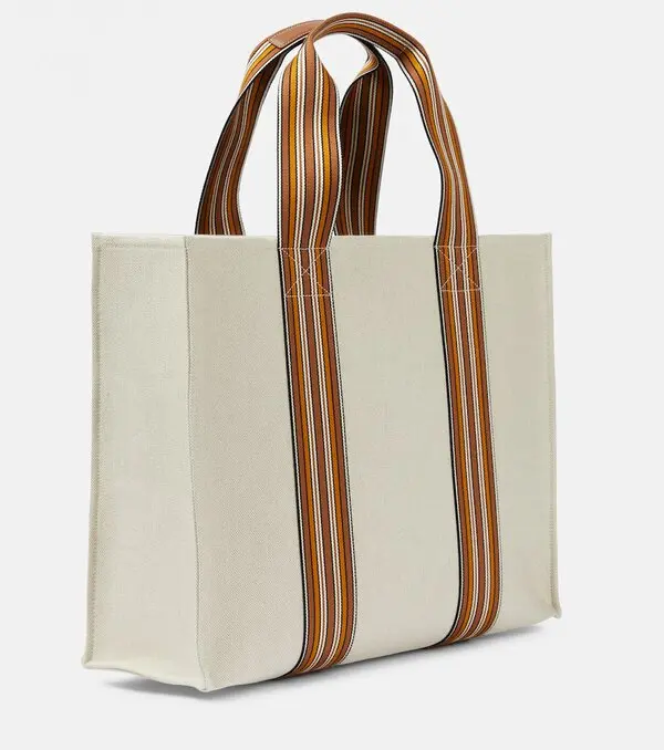 Loro Piana The Suitcase Stripe Medium Tote Bag