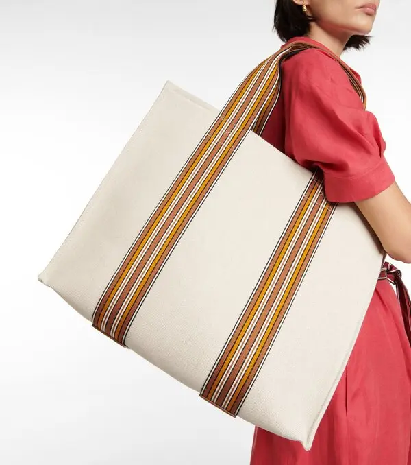 Loro Piana The Suitcase Stripe Medium Tote Bag
