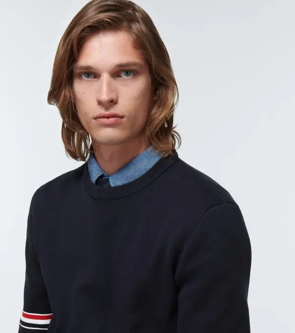 Thom Browne Cotton Sweater - Blue