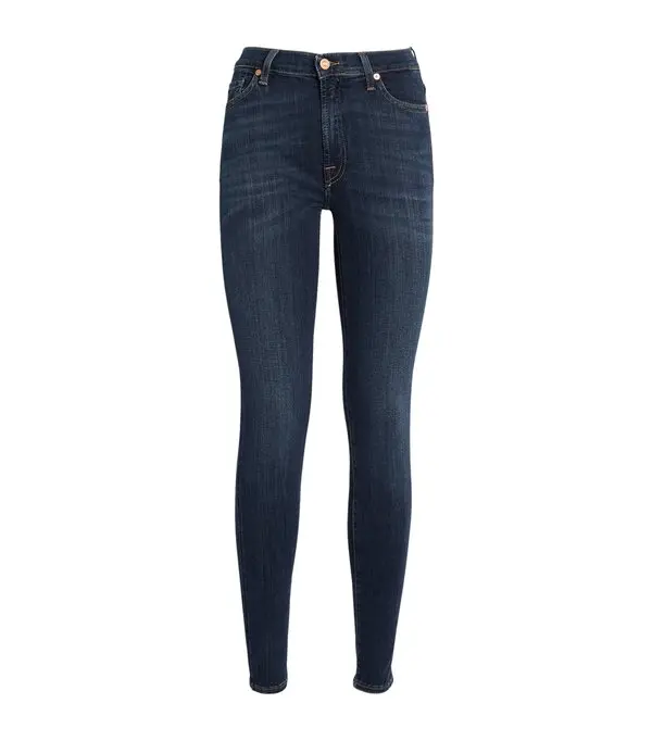 7 For All Mankind Slim Illusion Luxe Skinny Jeans - Blue