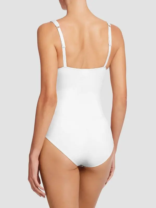 Wolford Formfitting Sleeveless V-neck Bodysuit - White