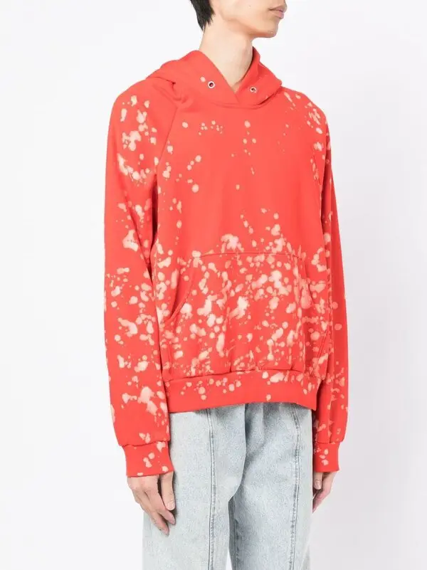 LIBERAL YOUTH MINISTRY Bleach-splash Cotton Hoodie