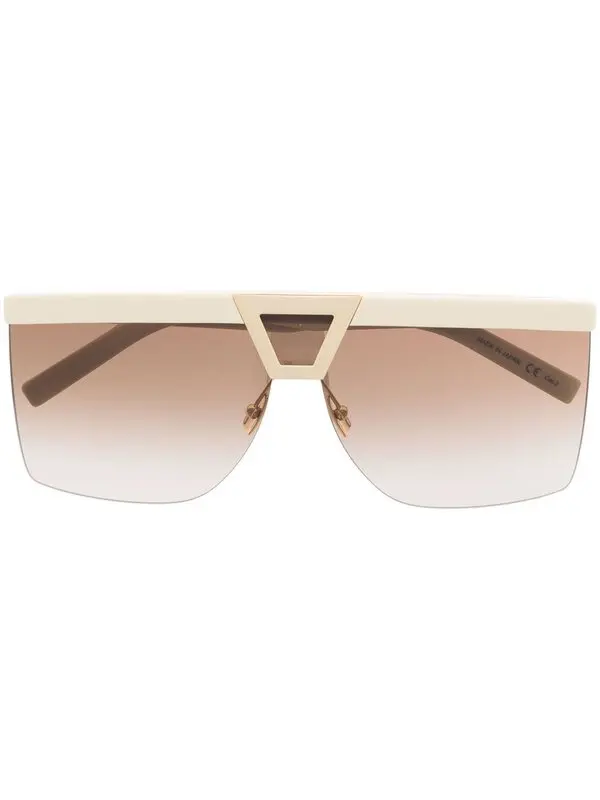 Saint Laurent Square Tinted Sunglasses - Neutrals