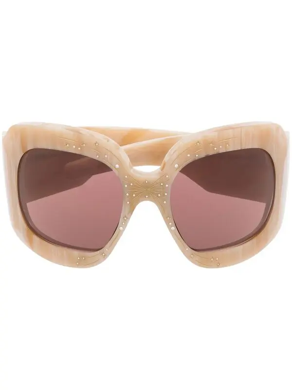 Gucci Oversized Tinted Sunglasses - Neutrals