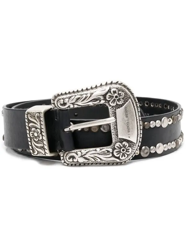 Golden Goose Leather Belt - Black