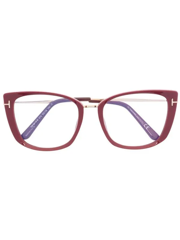 TOM FORD Square-frame Optical Glasses - Red