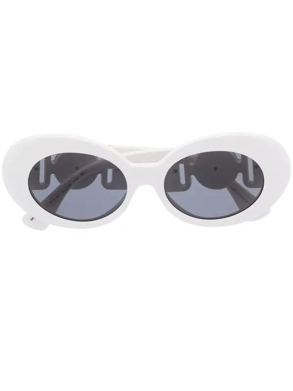 Versace Medusa Oval-frame Sunglasses - White