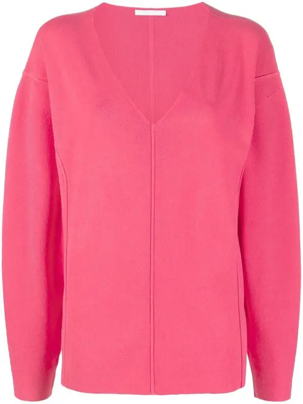Helmut Lang V-neck Puff-sleeve Jumper