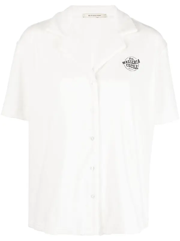Être Cécile Embroidered-logo Terry Shirt - White