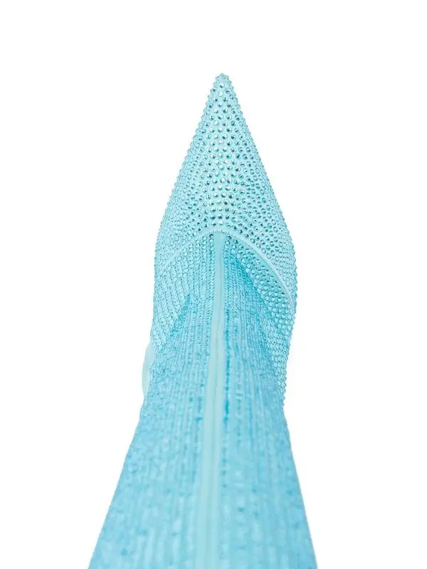 Liu Jo Crystal-embellished Pointed-toe High Heel Boots - Blue