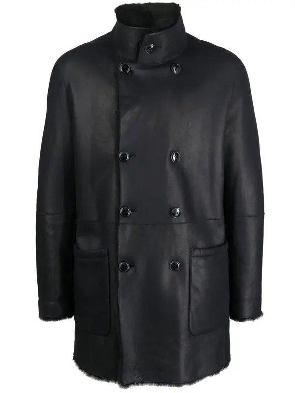 Giorgio Armani Double-breasted Shearling Flight Jacket