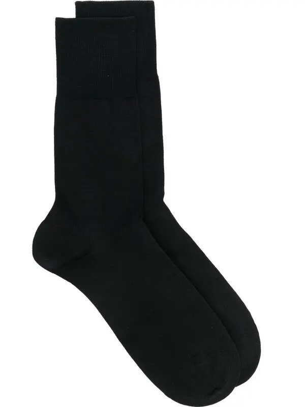 Falke Airport Fine Knit Ankle Socks - Black