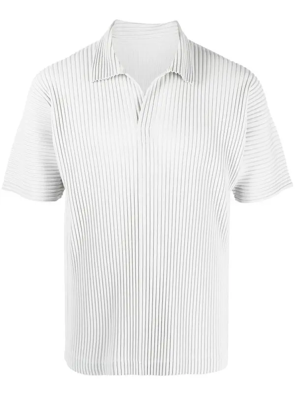Issey Miyake Pleated Polo Shirt