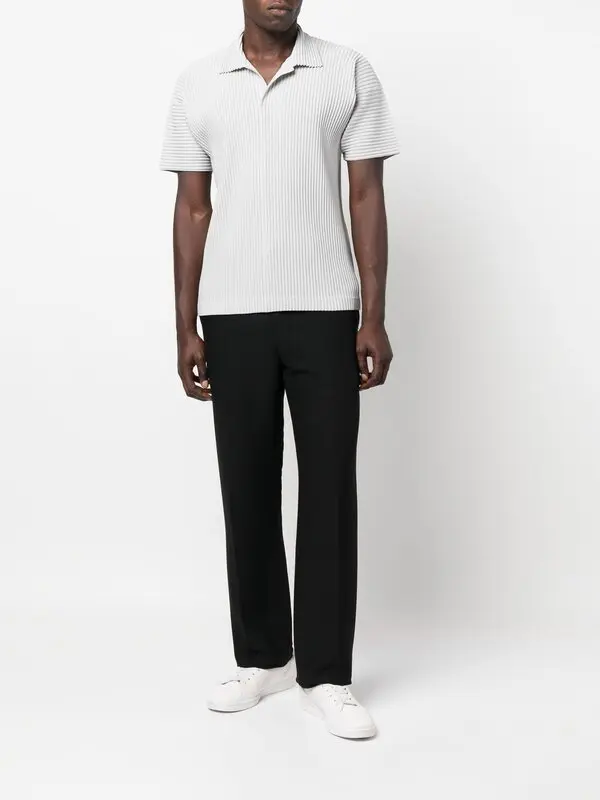 Issey Miyake Pleated Polo Shirt
