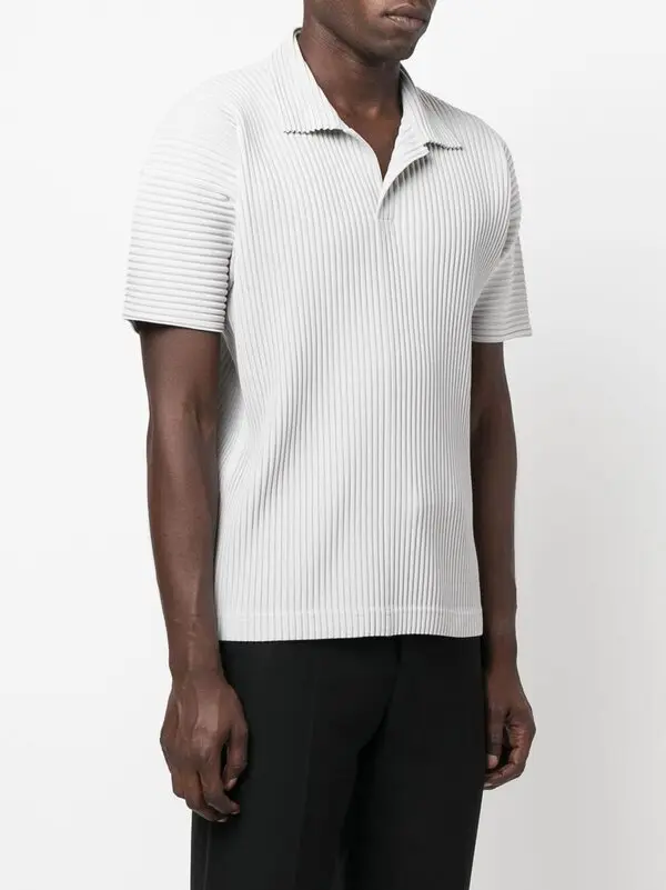 Issey Miyake Pleated Polo Shirt