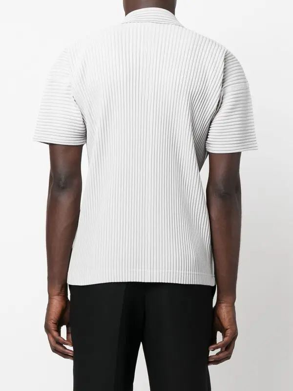 Issey Miyake Pleated Polo Shirt