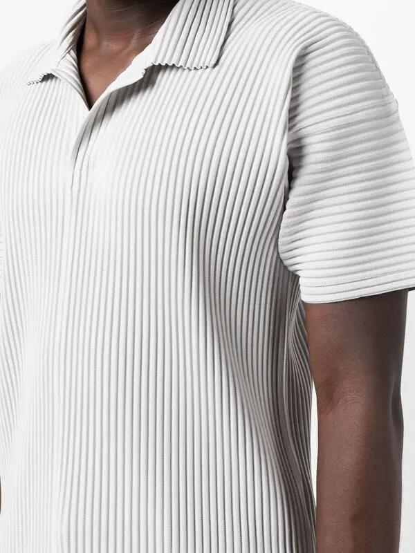 Issey Miyake Pleated Polo Shirt