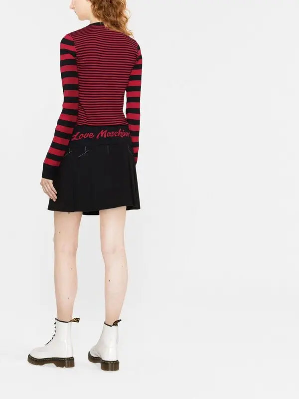 Moschino Intarsia-logo Striped Jumper