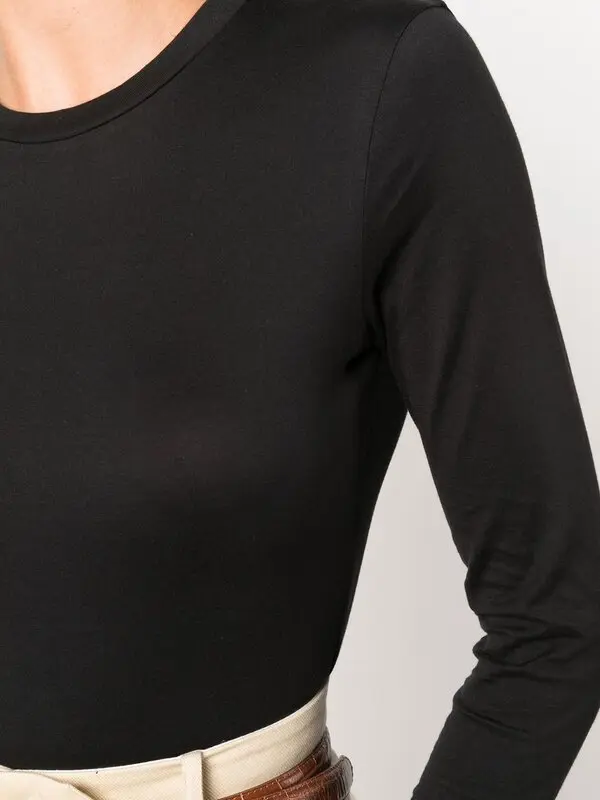 Theory Long-sleeved Cotton T-shirt - Black
