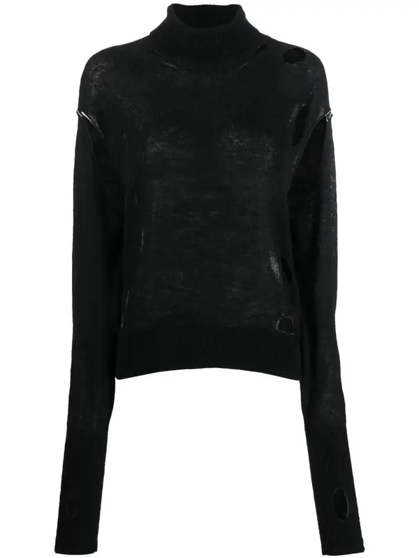 MAISON MARGIELA Distressed High-neck Jumper